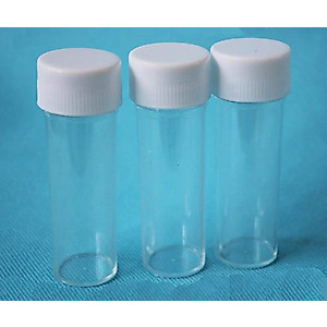 erioctry 25ml Plastic Containers Tubes Vials Sample Container with Screw Cap Storage Containers (Pack of 12)