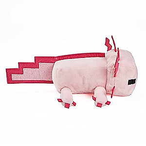 Mattel Minecraft Basic 8-inch Plush Axolotl Stuffed Animal Figure, Soft Doll Inspired by Video Game Character