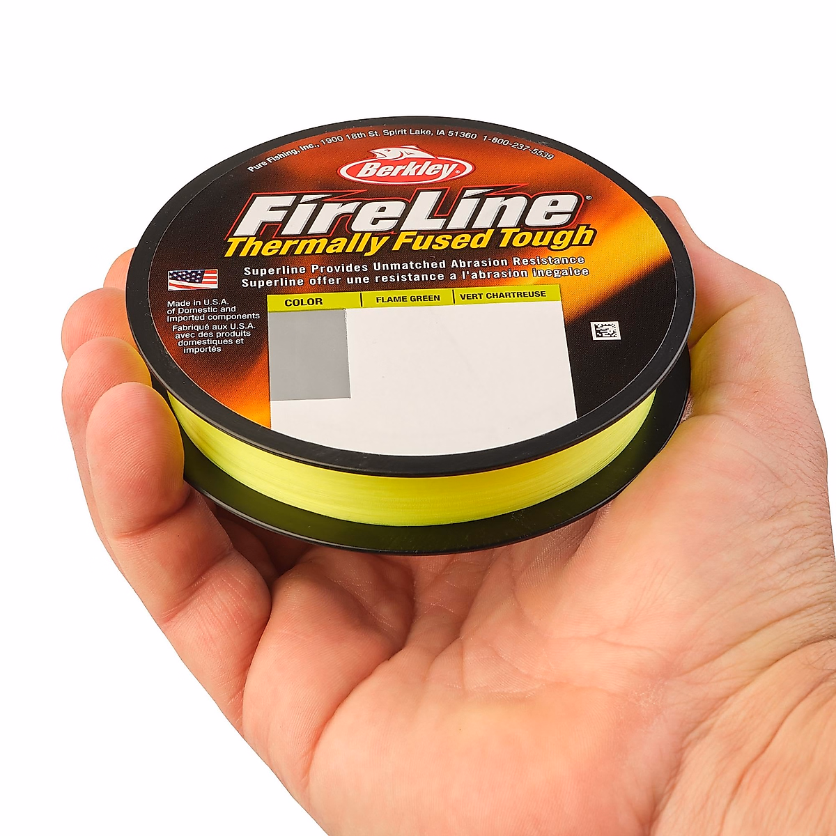 Berkley FireLine® Superline, Flame Green, 6lb | 2.7kg, 300yd | 274m Fishing Line, Suitable for Freshwater Environments