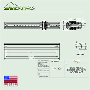 Sea-Lect Designs Kayak Recreational Footbrace w/ Rudder Control