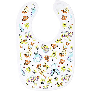 Disney Pixar Baby Boys 6 Pack Bibs Toy Story Incredibles Nemo Monsters Infant