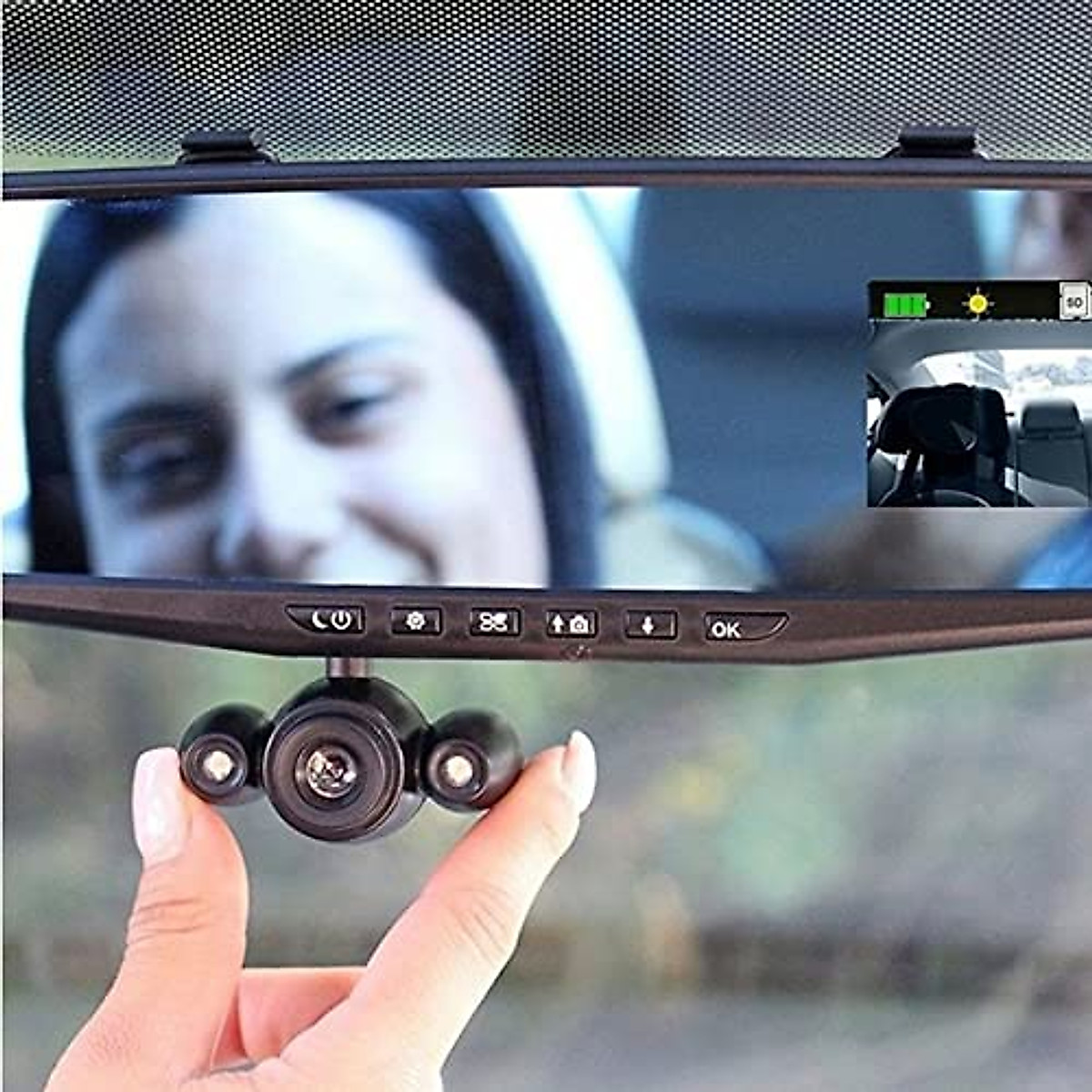 Lobonbo Hd Mirror Cam As Seen On Tv Car Dvr 350 Hd Dashcam Recorder 360-Degree Rotating Viewing Angle Driving Recorder