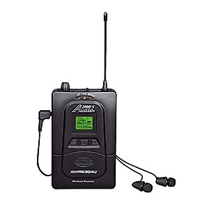Audio2000'S AWM6309U UHF 100 Selectable Frequency Wireless in-Ear Monitor System with Two Wireless Receivers and a PVC Carrying Case