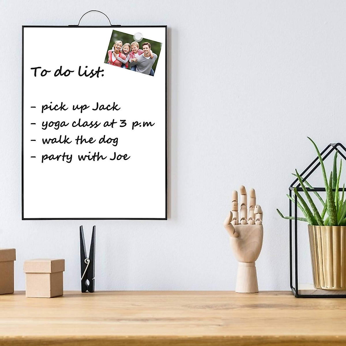 Small Dry Erase White Board - 16" X 12" Portable Aluminum Frame Mini Whiteboard with Holder Magnetic Board for Kids to Do List Notepad for Office, Home, Kitchen, School.