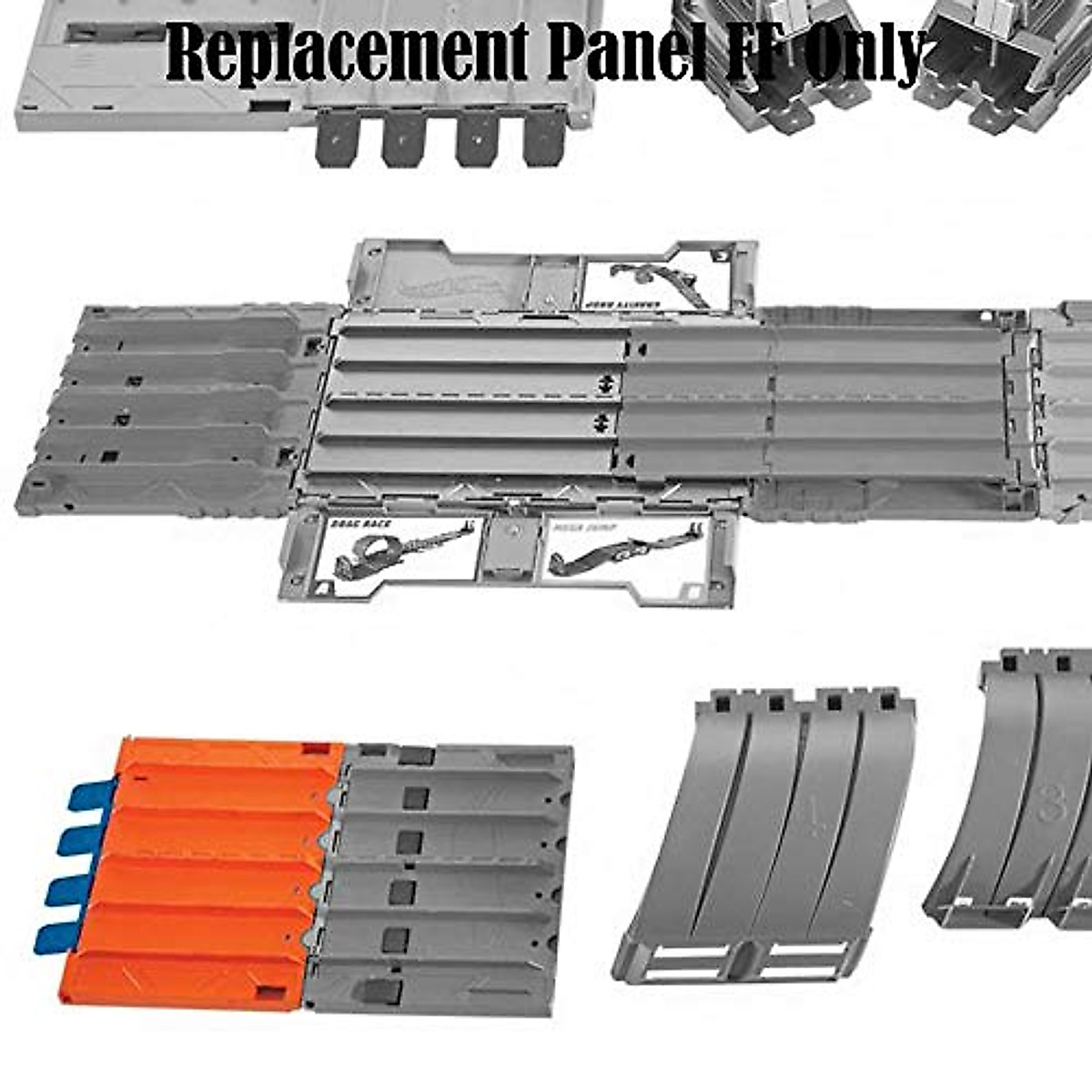 Replacement Parts for Hot-Wheels Playset FTH77 - Track Builder System Race Crate Die-Cast Car Track ~ Replacement Panel FF