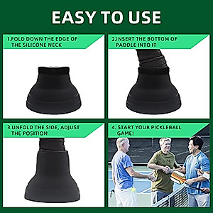 AUCIP Pickleball Ball Retriever with Outdoor Indoor Balls-Pickleball Picker for Pickleball Paddles，Attach to Racket Bottom, Easy to Pick Up Pickleball Balls Protect Your Back Away from Bending