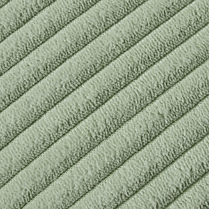 Fancy Homi Pack of 2 Sage Green Lumbar Decorative Throw Pillow Covers with Pom-poms, Soft Corduroy Solid Rectangle Cushion Cases Set for Couch Sofa Bedroom Car Living Room (12x20 Inch/30x50 cm)