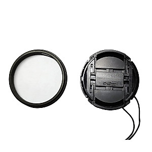 49mm Multi-Coated UV Protective Filter & 49mm Lens Cap Compatible for Canon M50II M100 M6 with EF-M 15-45mm Lens.(1+1 Pack)