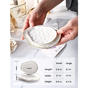 AISBUGUR Jewelry Dish,Jewelry Tray,Ring Dish, Set of 2 Large Capacity Trinket for More Jewelry, Jewelry Bowl with Beautiful Package and Greeting Card Perfect for Birthday Gifts for Women