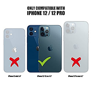 Nvollnoe for iPhone 12 Case,iPhone 12 Pro Case with Card Holder Heavy Duty Protective Dual Layer Shockproof Hidden Card Slot Slim Wallet Case for iPhone 12/12 Pro for Men&Women(Black)