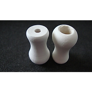 Amazing Drapery Hardware 2 Wood Cord Tassels for Wood Blind or Roman Shade Pull Cord: Vase Shape/White