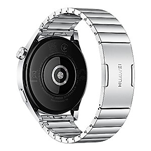 HUAWEI Watch GT 3 (46mm) GPS + Bluetooth Smartwatch (Elite Steel) - International Version, (OB02819)