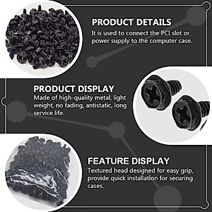 300 Pcs Pci Screw Computer Accessory Pci Slot Screw Fastener for Repairing Screw for Power Supply Round Head Replacement Screw Computer Case Fastener Computer Part Computer Supply