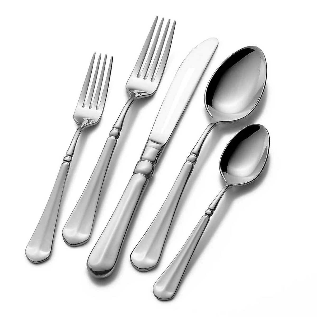 Mikasa French Countryside 45-Piece Stainless Steel Flatware Set with Serveware, Service for 8