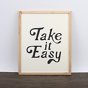 Take it Easy, Inspirational Hanging Wood Wall Decor | Relax boho Wall Decor Cute Art Sign