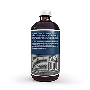 Bioactive Colloidal Silver - 8 oz, Glass Bottle, Vegan, Safe Doses with Highest Effectiveness - Nano Ions, 30 PPM - Immune Support (48 Servings)
