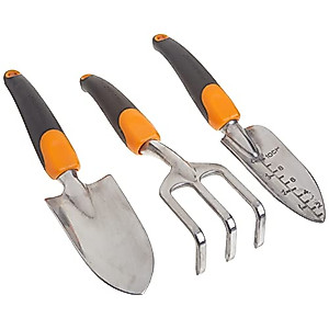 Fiskars 384490-1001 Ergo Garden Tool Set, Regular Package, Black/Orange