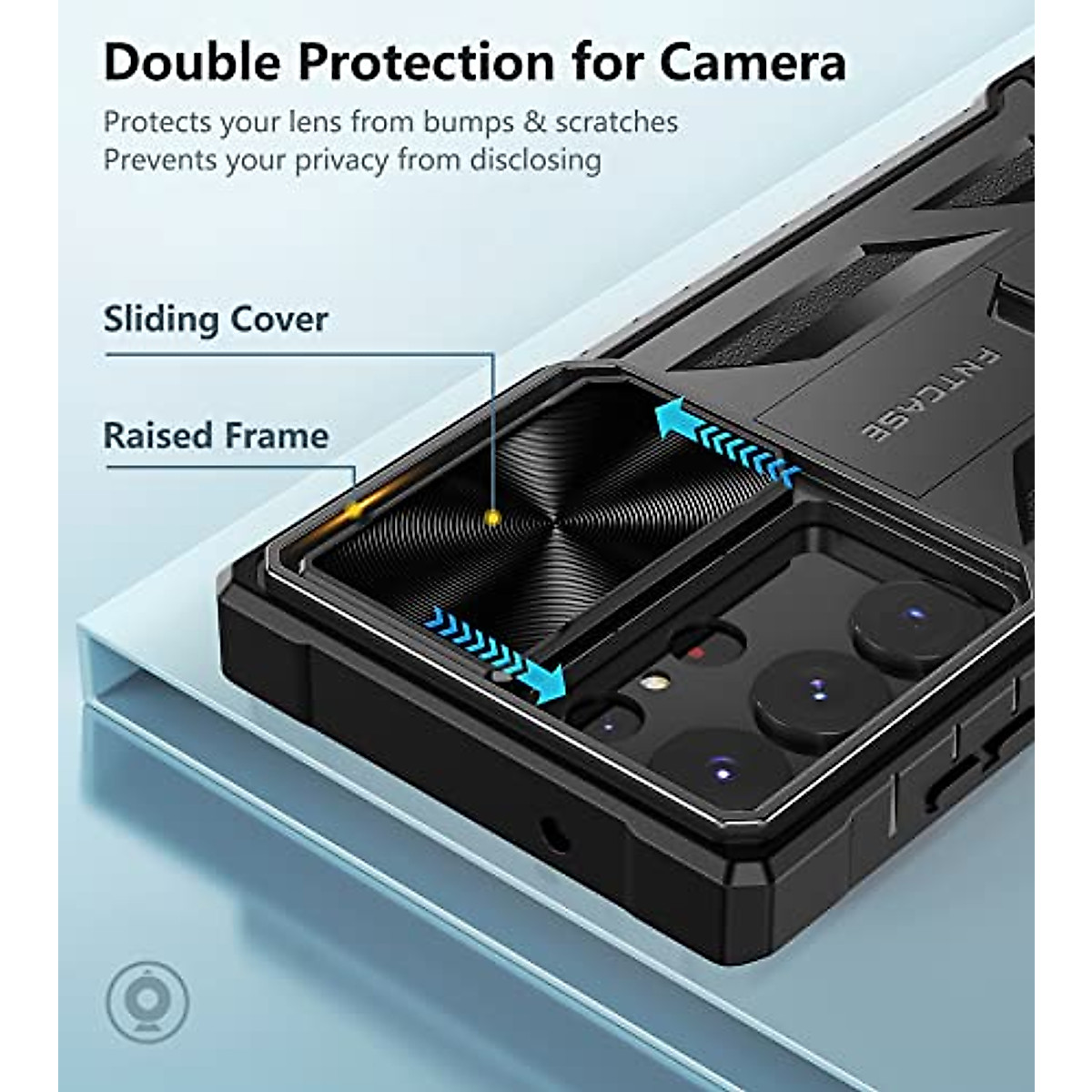 FNTCASE for Samsung Galaxy S23-Ultra Case: S22 Ultra Military Grade Shockproof Protection Mobile Case with Kickstand & Matte Textured Rugged TPU Shell | Drop Proof Protective Phone Cover