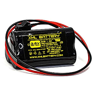 XML Battery Unitech AA900MAH ELB-B001 ELBB001 3.6v 900mAh Ni-CD Rechargeable Battery Pack Replacement for Exit Sign Emergency Light