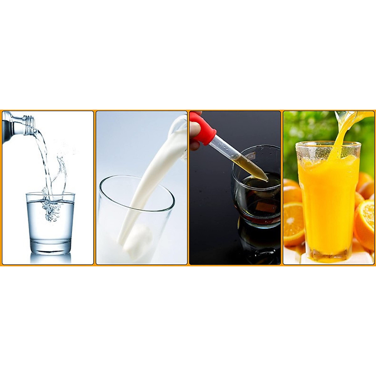 Yiasangly 5ml Liquid Droppers Clear Medicine Silicone and Plastic Pipettes Eye Dropper with Bulb Tip for Kids Candy Molds (8 Pack)