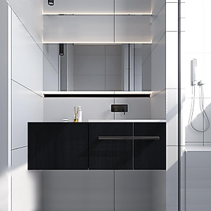 HATOKU 17.7" x 196" Black Wood Peel and Stick Wallpaper, Contact Paper for Cabinets PVC Self Adhesive Wallpaper for Desk Drawer Shelf Liner