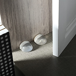 6 Pieces Floor Door Stopper No Drill Shower Door Stopper Self Adhesive Door Stoppers Wall Protectors Acrylic Door Stoppers Floor Buffers Wall Buffers for Protection of Wall and Furniture