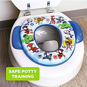 Spidey and His Amazing Friends "Team Up" Soft Potty Seat and Potty Training Seat - Soft Cushion, Baby Potty Training, Safe, Easy to Clean