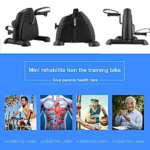 Portable Exercise Bike Pedals Stable Mini Floor Foot Pedal - Durable Leg and Arm Recovery Medical Exerciser (Pedal)