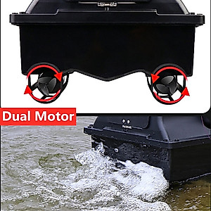 AHWZ Fish Finder - RC Boat - Fishing Bait Boat Fish Finder 2Kg Loading 500M Remote Control Double Motor Night Light,Boat with Fish Finder