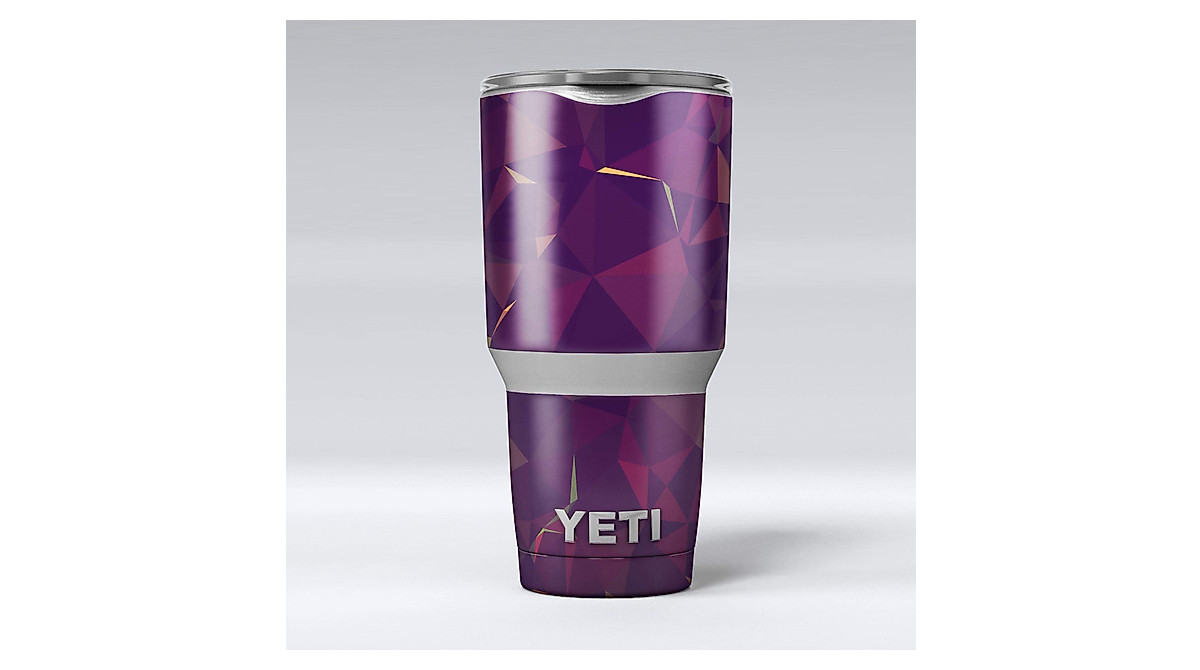 Yeti Cooler Skin - Purple & Orange Geometric Decal Wrap
