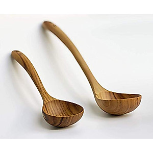 FAAY Ladle, Serving Ladle, Cooking/Kitchen Ladle | 100% Eco Friendly Server Gravy Ladle, Wooden Kitchen Tool, Hand Carved Wood Unique Grain Ladle (Original Ladle)