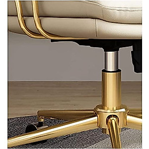 POCHY Family Office Chair Office Chair Height Adjustable Computer Chair Artificial Leather Comfortable and Soft Computer Chair Rotatable Executive Chairs Firm Seat Cushion (Color : Black)