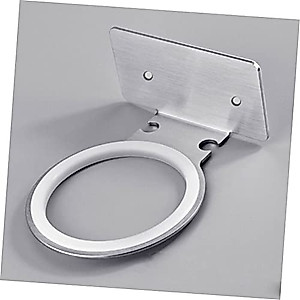 Alipis 304 Metal Clothes Rack Wall Mounted Clothing Rack Makeup Brushes Holder Countertop Curling Iron Holder Hair Curler Storage Rack Vanity Hair Brush Organiser Blow Dryer Holder Hanger