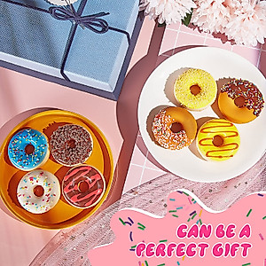 Chalyna 8 Pcs Fake Donuts Realistic Artificial Donuts Toy Fake Food Fake Cakes Desserts Donut Decorations Toys for Doughnut Party New Years Party Supplies Favors Food Decoration Prop, 1.78 (Cute)