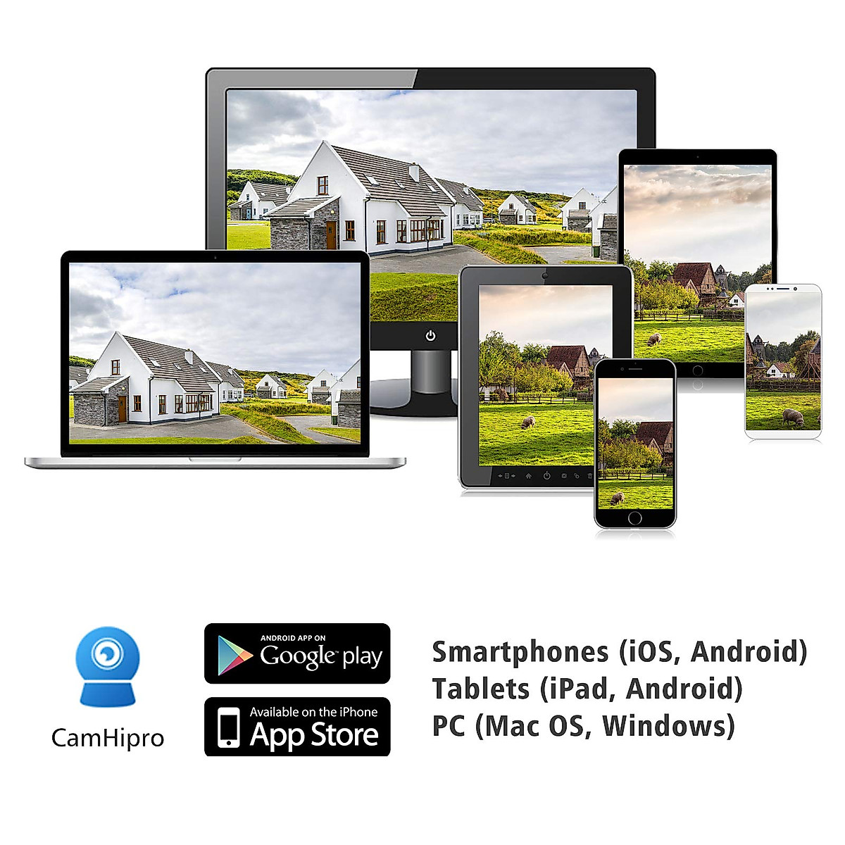 BOAVISION 5MP PTZ WiFi Camera, HD Outdoor Wireless IP Camera, Pan Tilt 5X Optical Zoom, Two Way Audio, 196ft Full Color Night Vision, Dome Security Camera CamHipro Protocol