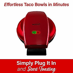 Brentwood TS-257R Taco Bowl Maker, 750 Watts, Red