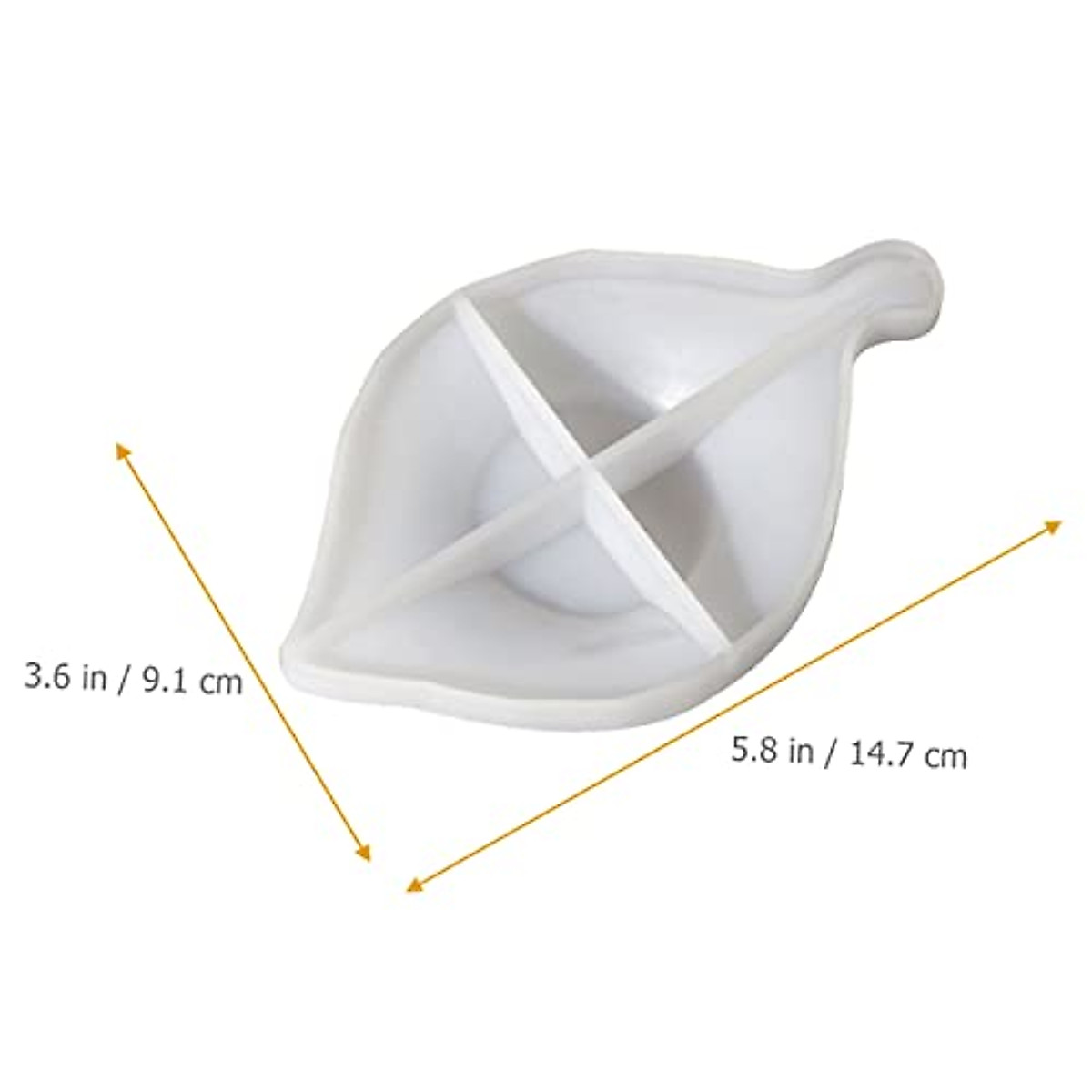 VILLCASE Leaf Saucer Mold Resin Coasters Crystal Decor Hand Mold Resin Plate Moulds DIY Resin Molds Dish Making Molds Epoxy Tray Mold DIY Tray Mold Tray Silicone Mold Silica Gel White Fruit