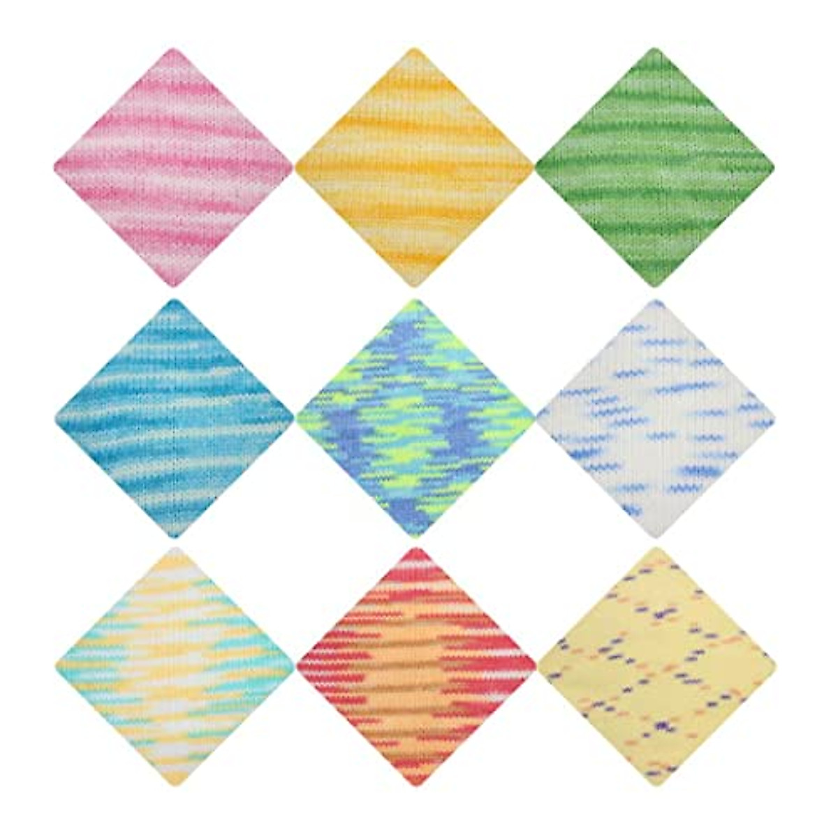 2 Balls Total 100g Milk Cotton Yarn Soft Warm Baby Yarn Space Dyed Gradually Changing Color Knitting Yarn Sweater Scarf Crochet Yarn (07-Gray)