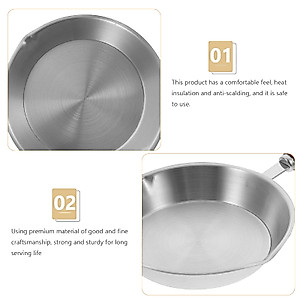 Luxshiny Stainless Steel Oil Pan, Mini Egg Frying Pan Mini Skillet Pan for Home Restaurant Kitchen (12cm)