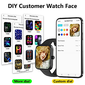 Azgqswr Boost Your Productivity with Our Innovative Smart Watch for Android iPhone - Bluetooth Call, IP68 Waterproof, and 60+ Sports Modes