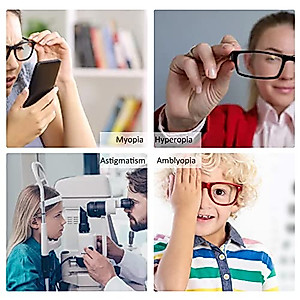 Optical Flipper Plastic Adjustable Optometry Flip Lens Instrument with Vision Test Card, for Myopia, Amblyopia, Astigmatism, Hyperopia(±100)