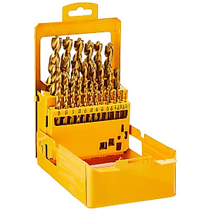 DEWALT Titanium Nitride Coated Drill Bit Set with Pilot Point, 29-Piece (DW1369)