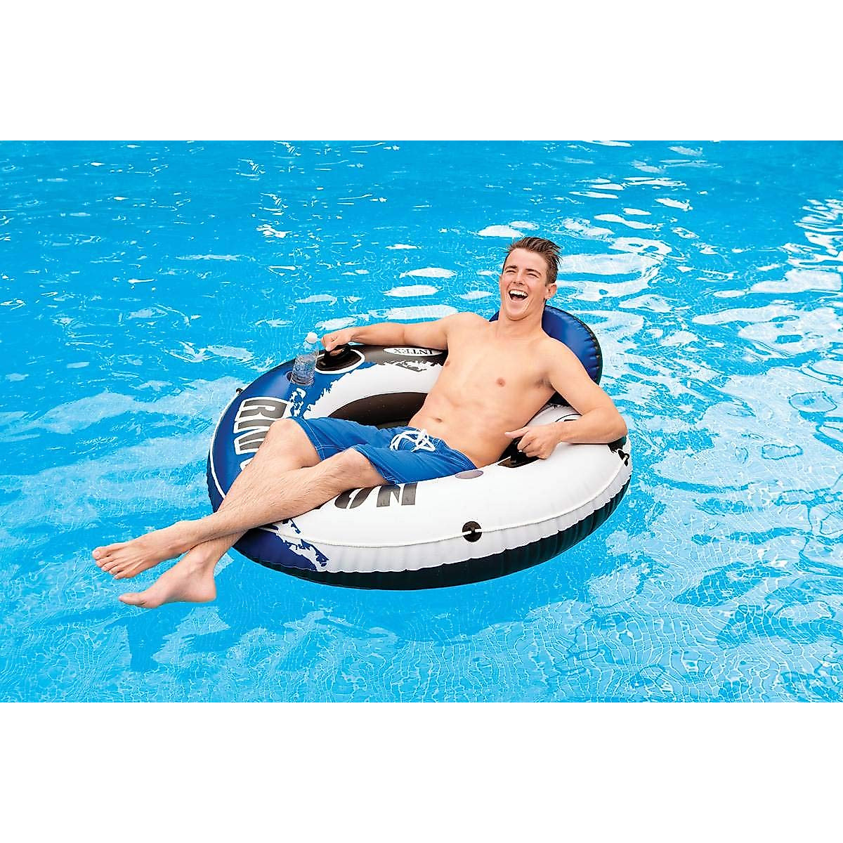 Intex River Run 1 Person Inflatable Floating Tube Lake/Pool/Ocean Raft (5 Pack)