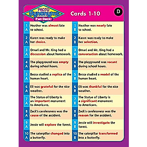 Super Duper Publications | Photo Synonyms Fun Deck Flash Cards | Educational Learning Resource for Children