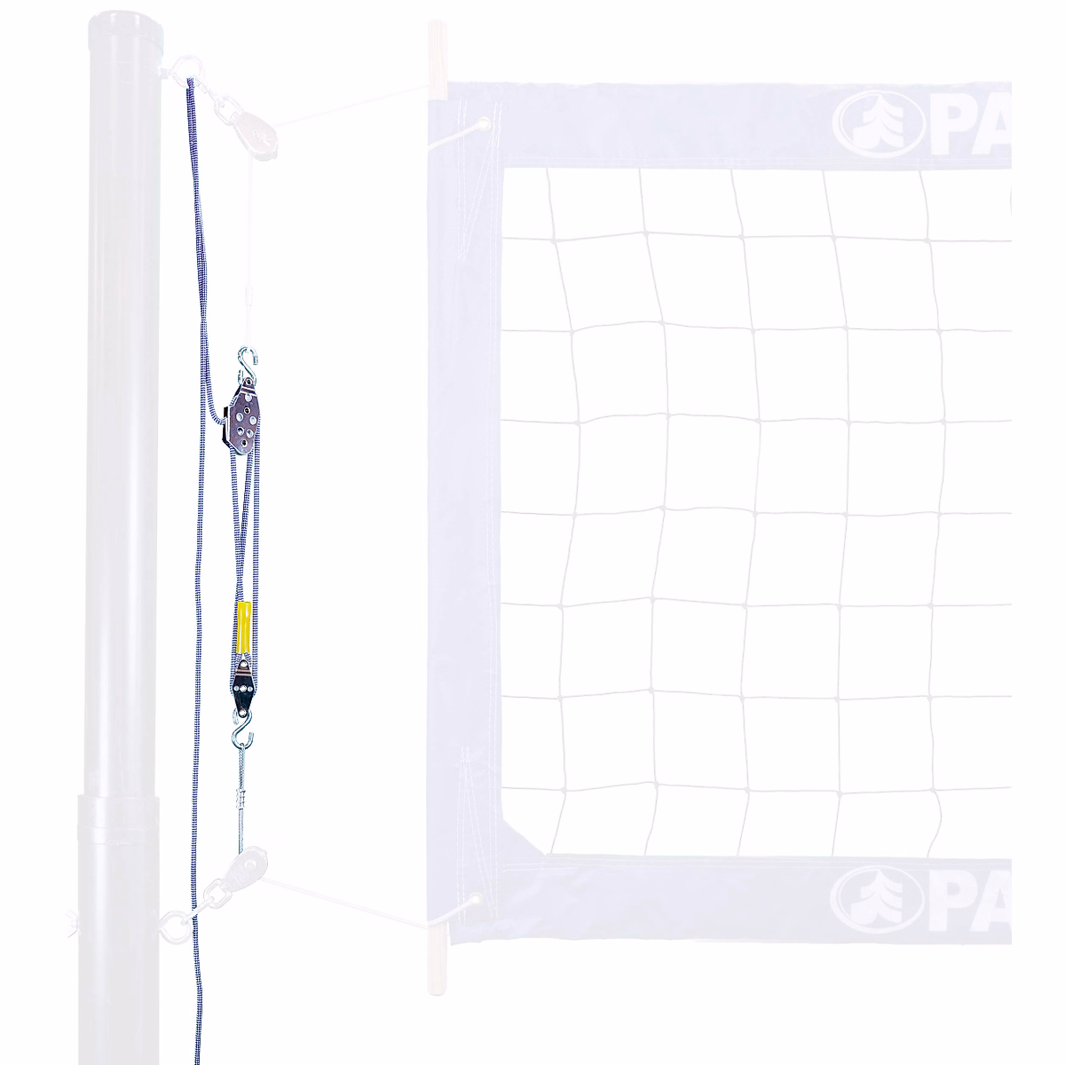 Park & Sun Sports PRO Grade Block & Tackle Volleyball Net Tensioner, Black