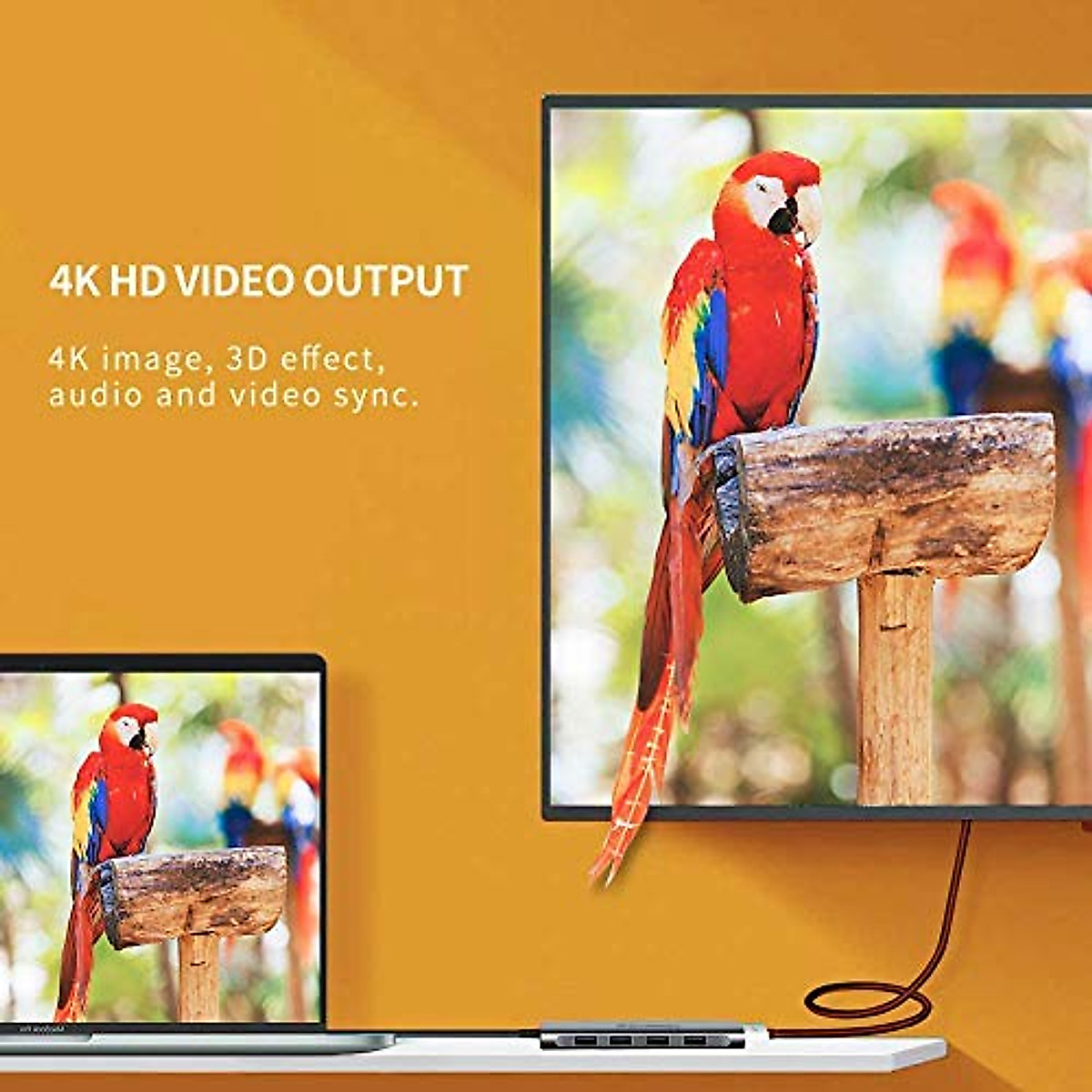 USB C Hub HDMI,7-in-1 Aluminum USB Type C Multi-port Adapter Dongle with 4K HDMI, 60W PD Charging,3 USB 3.0 Ports,SDMicro,Compatible with MacBook,HP Spectre,Dell XPS, Lenovo Yoga,ChromeBook,Surface Go