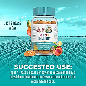MaryRuth's Kids Immune Support Vita-Beans | Zinc and Vitamin C | Overall Health & Immune Support for Kids Ages 4+ | Children's Immunity Vitamins | Vegan | Non-GMO | Gluten Free | 60 Count