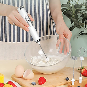 SKYXIU Immersion Electric Hand Blender,Stainless Steel Stick Blender,Usb Charging Wireless Mini Mixer with Variable Speeds, Egg Whisk,Smoothies,Sauces and Puree