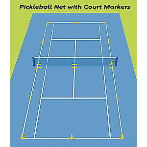 HolderProf 3.0 Pickleball Nets Set, 22 FT Pickleball Net Official Regulation Size, Portable Outdoor Pickleball Net System with Court Line Marker Set and Travel Bag Accessories for Official Size Court