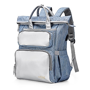 Diaper Bag Backpack, Large Baby Bag, Multi-Functional Travel Back Pack, Waterproof Maternity Nappy Bag Changing Bags with Insulated Pockets Stroller Straps